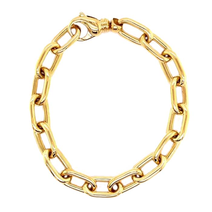 Antonio Papini 7" Elongated Oval Bracelet in 18K Yellow Gold – Mountz ...
