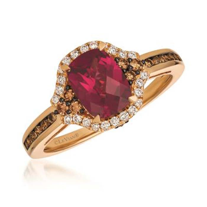 Le Vian Ring featuring Raspberry Rhodolite Garnet with Vanilla and Cho ...